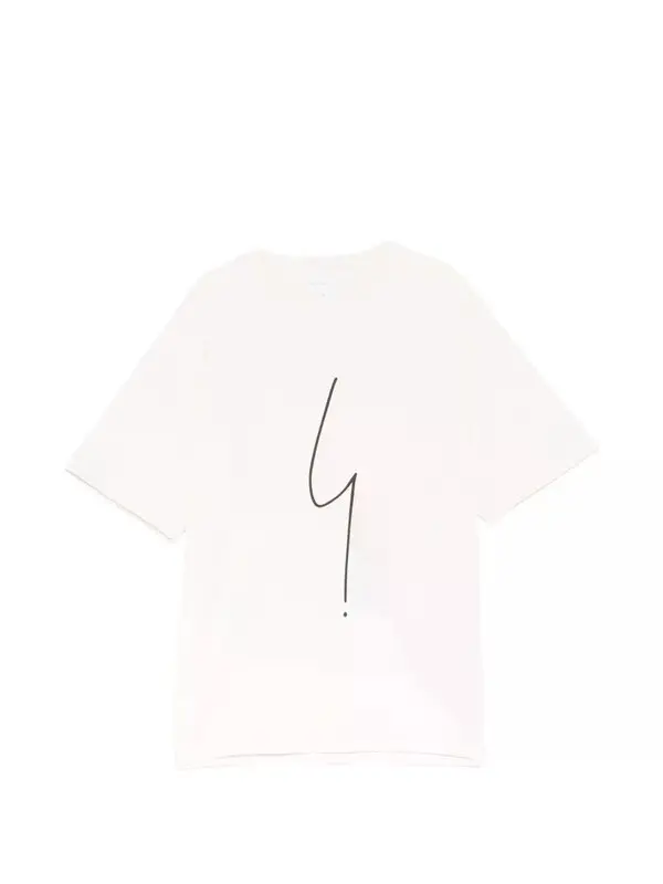 AGNES B. Cotton Graphic T-shirt - Neutrals