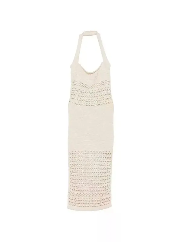Retrofete Jaycee Crochet Halterneck Dress - Neutrals