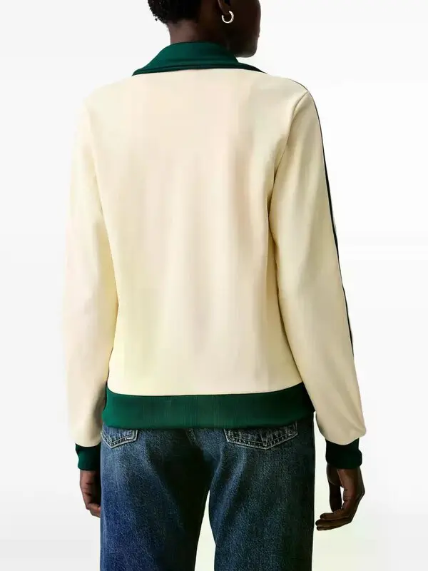 Adidas Logo Embroidered Track Jacket - Neutrals