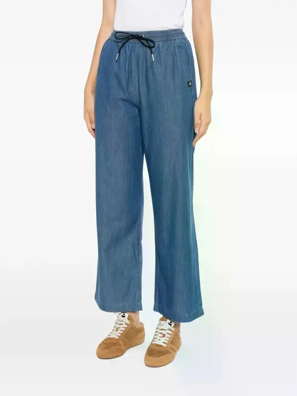 AGNES B. Chambray Wide Leg Pants