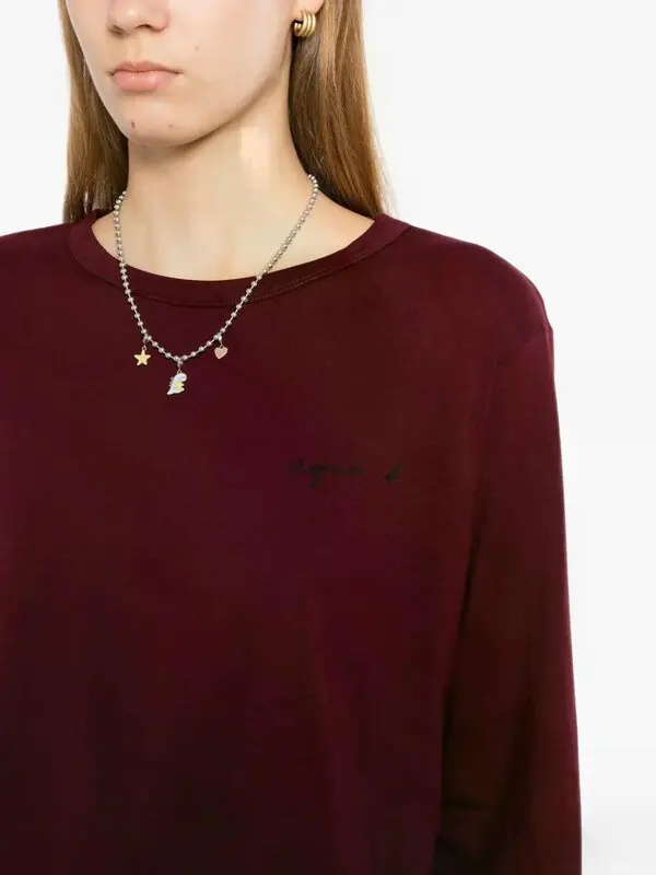 AGNES B. Logo-print Long-sleeve T-shirt