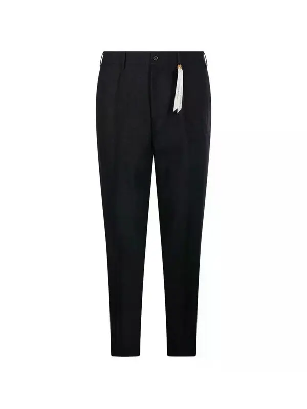 SANTANIELLO Pleated Tapered-leg Trousers