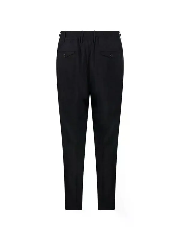 SANTANIELLO Pleated Tapered-leg Trousers