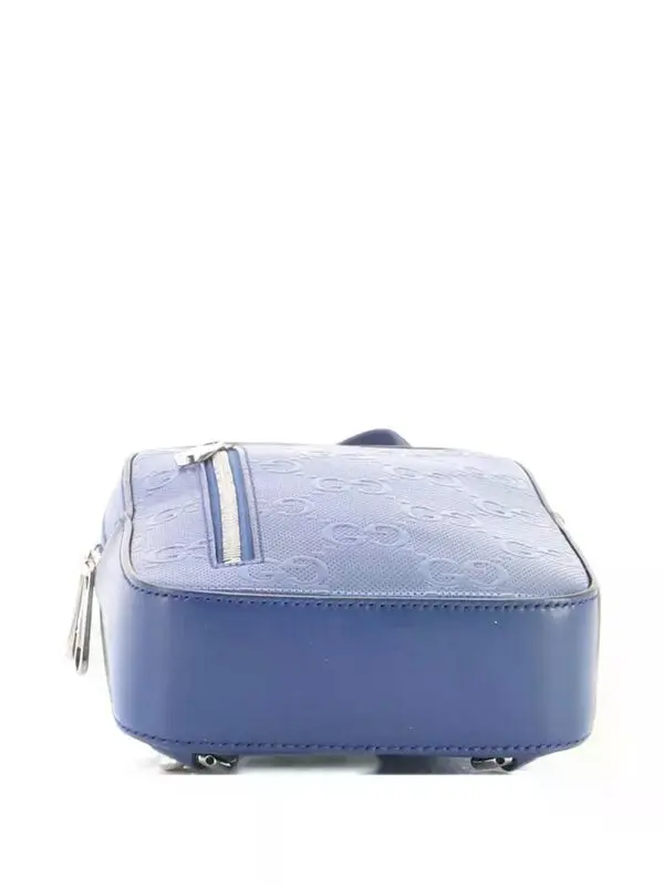 Gucci Gg Embossed Perforated Leather Sling Backpack
