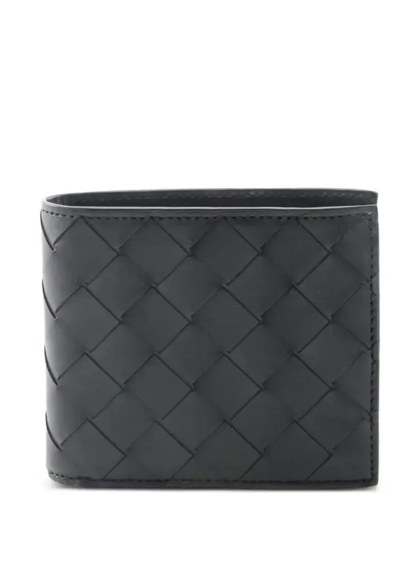 Bottega Veneta 2020s Intrecciato Bi-fold Wallet - Black