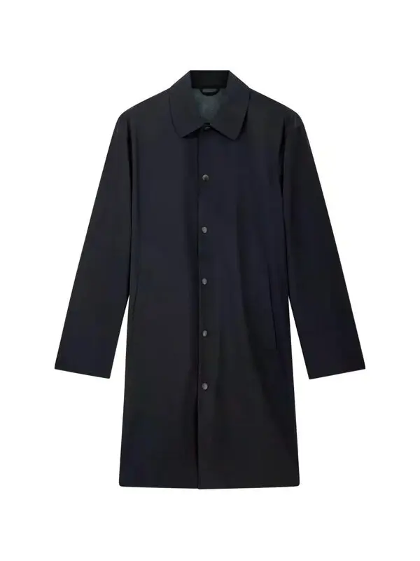 Emporio Armani Press-stud Trench Coat - Black