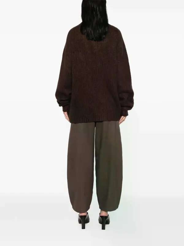 Frenckenberger Chunky Knit Cardigan - Brown