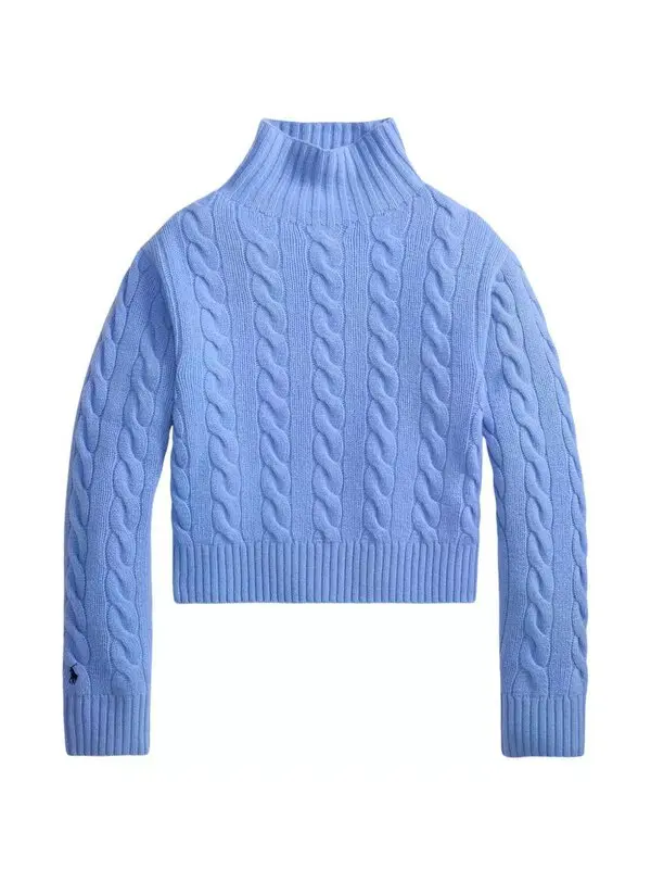 Polo Ralph Lauren Cable Knit Turtleneck Sweater - Blue