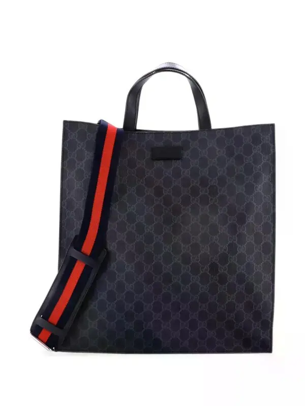 Gucci Convertible Soft Open Gg Coated Canvas Tall Tote Bag