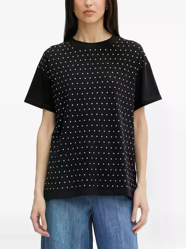 SILVIAN HEACH Rhinestone-embellished T-shirt - Black