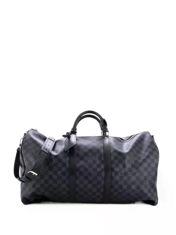 LOUIS VUITTON Keepall Bandouliere 55 Travel Bag - Black