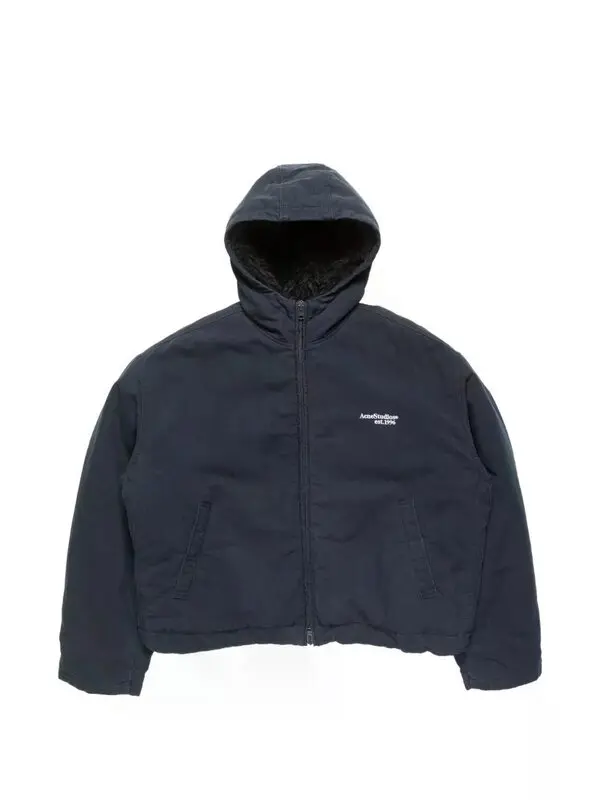 Acne Studios Logo-print Hooded Jacket - Blue