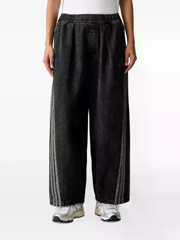 Adidas Stadium Washed Denim Loose Jeans - Black