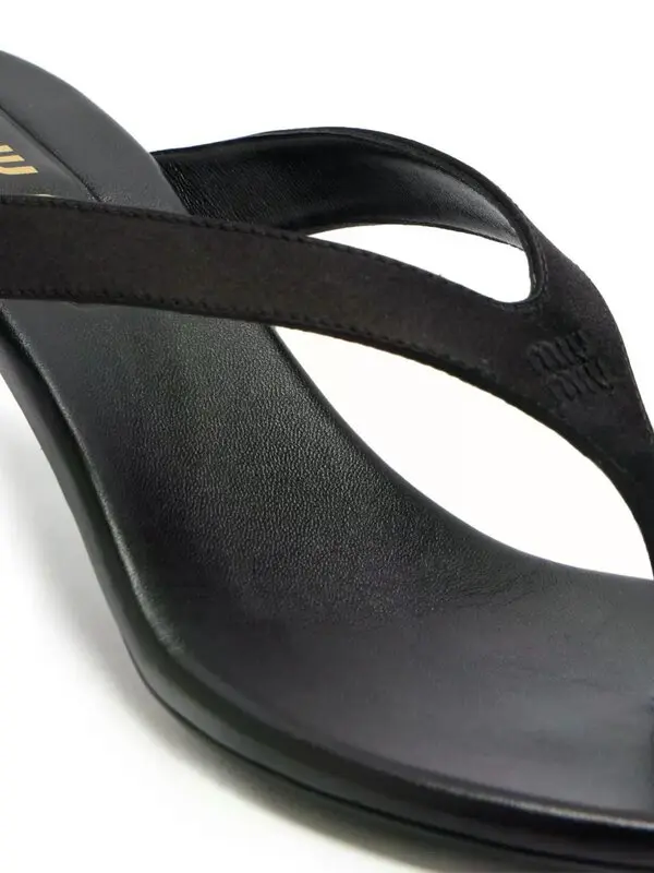 Miu Miu Kitten-heel Thong Sandals