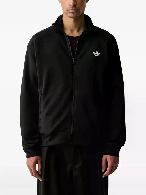 Adidas Logo-embroidered Raglan-sleeve Zip-up Sweatshirt