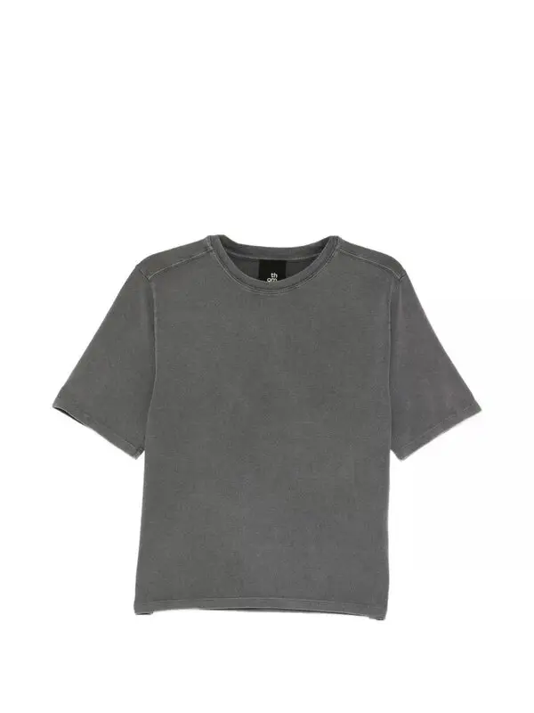 THOM KROM Cold-dye Embroidered T-shirt - Grey