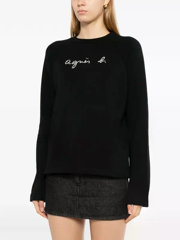 AGNES B. Logo Print Sweater