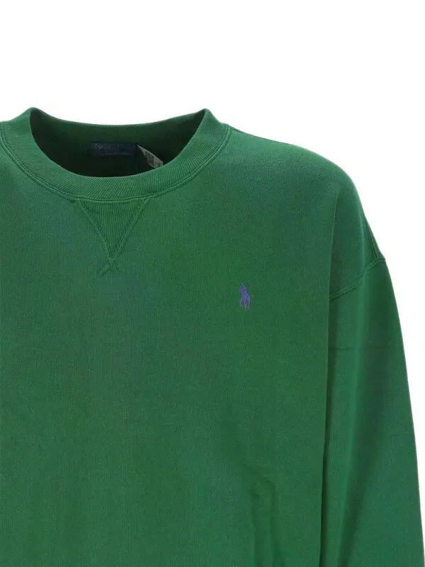Polo Ralph Lauren Embroidered Logo V-insert Sweater - Green