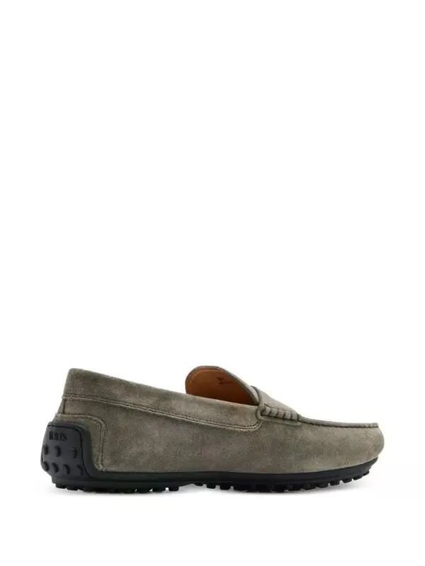 TOD'S Gommino Suede Loafers - Grey