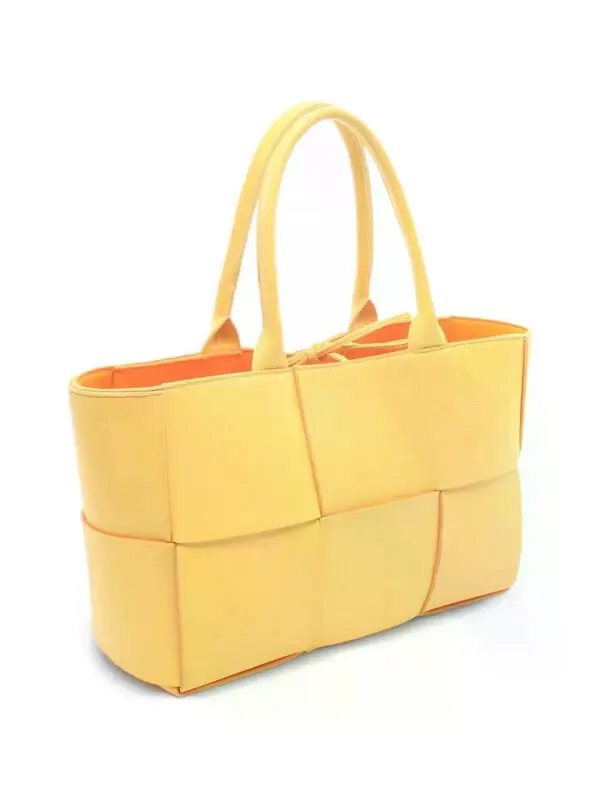 Bottega Veneta 2000s Small Arco Leather Tote Bag - Yellow