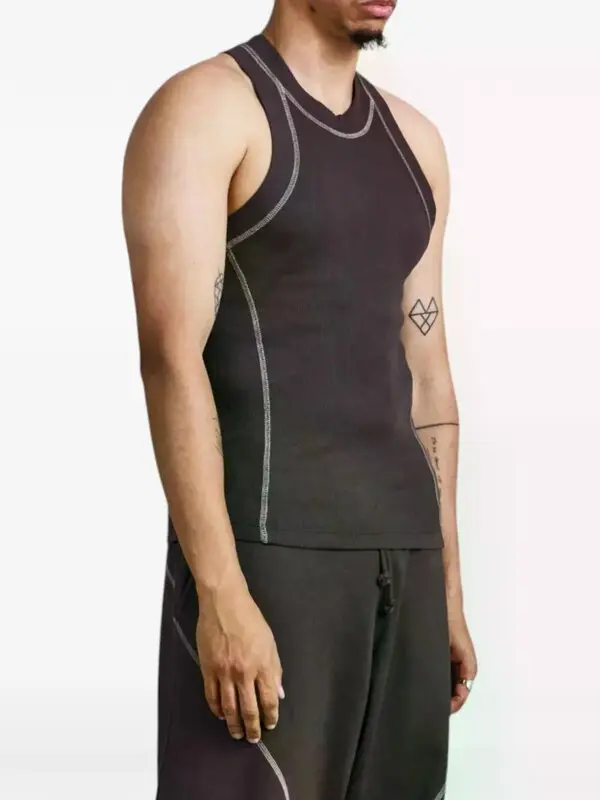SAUL NASH Ribbed Contrast-stitch Vest