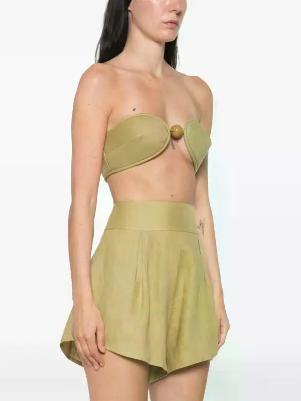ADRIANA DEGREAS Bead-embellished Bandeau Top