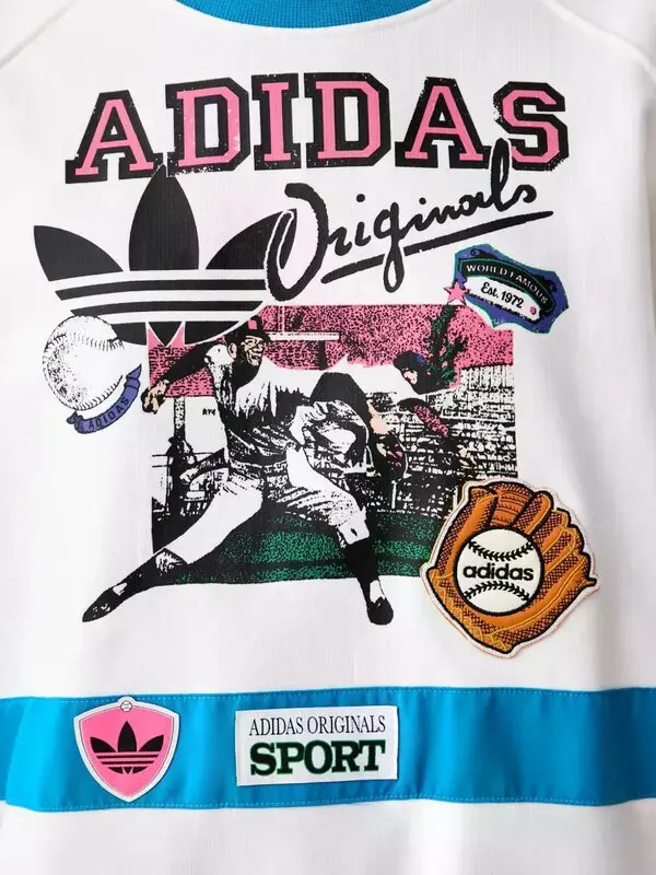 Adidas Graphic Print Panelled Sweater