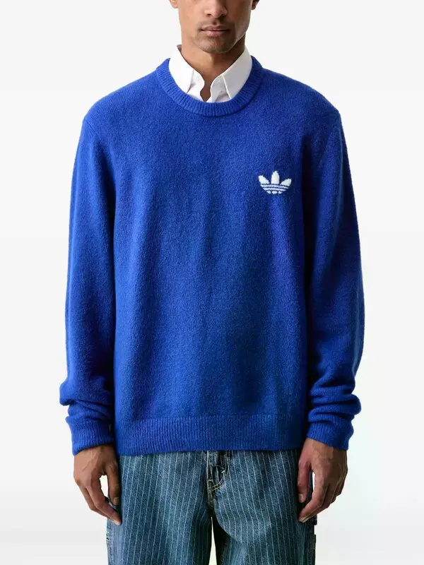Adidas Trefoil Essentials Knit Sweater - Blue