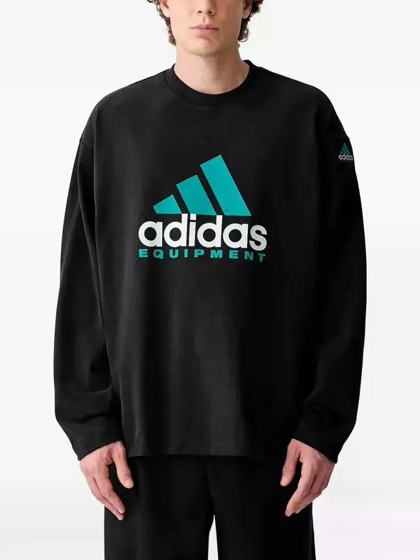 Adidas Equipment Logo-print T-shirt - Black