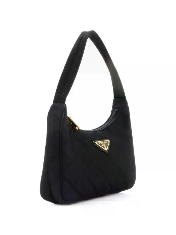 Prada Quilted Tessuto Mini Hobo Bag