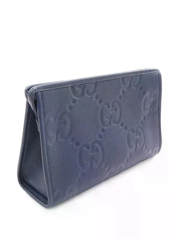 Gucci 2010s Jumbo Gg Clutch Bag - Blue