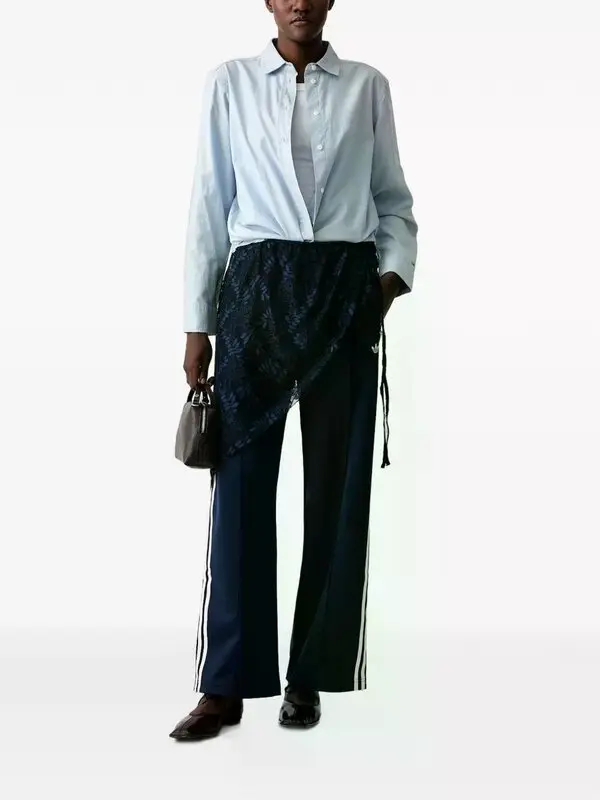 Adidas Lace-overlay Side-stripe Track Pants