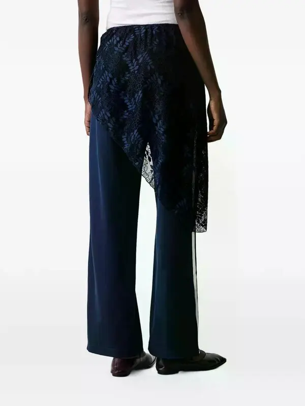 Adidas Lace-overlay Side-stripe Track Pants