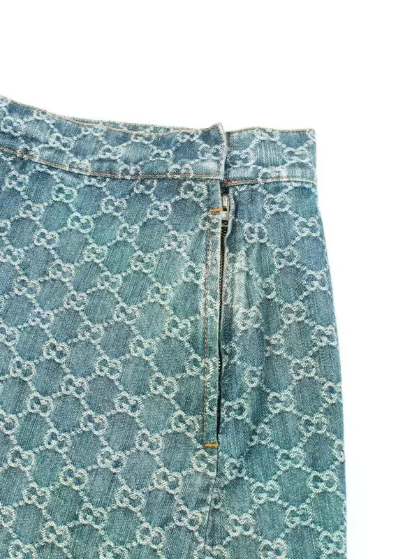 Gucci 2010s Gg Jacquard Mini Skirt