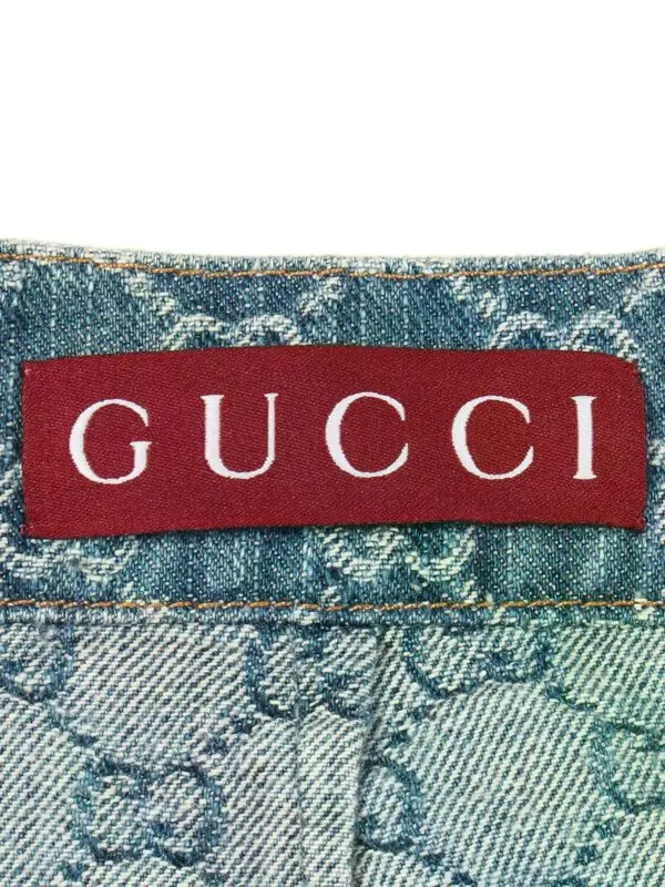Gucci 2010s Gg Jacquard Mini Skirt