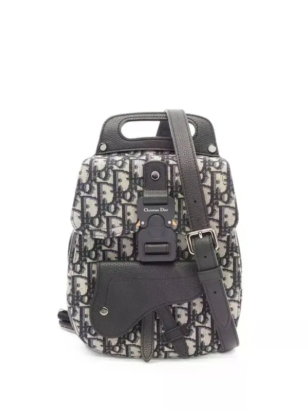 Dior 2010s Gallop Oblique Patterned Backpack - Neutrals