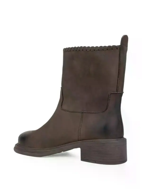 LINDA BAUMANN Burnished Whipstitch Trim Boots