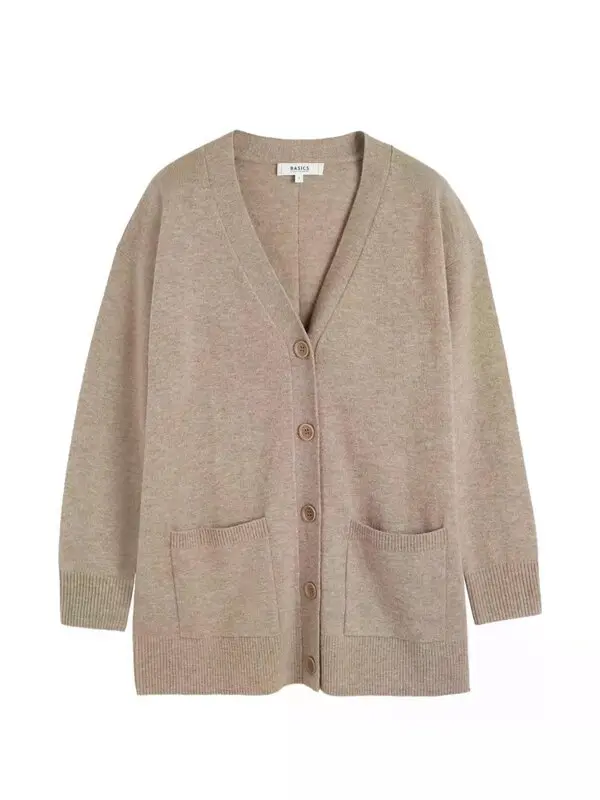 Chinti & Parker Basics Button-front V-neck Cardigan - Neutrals