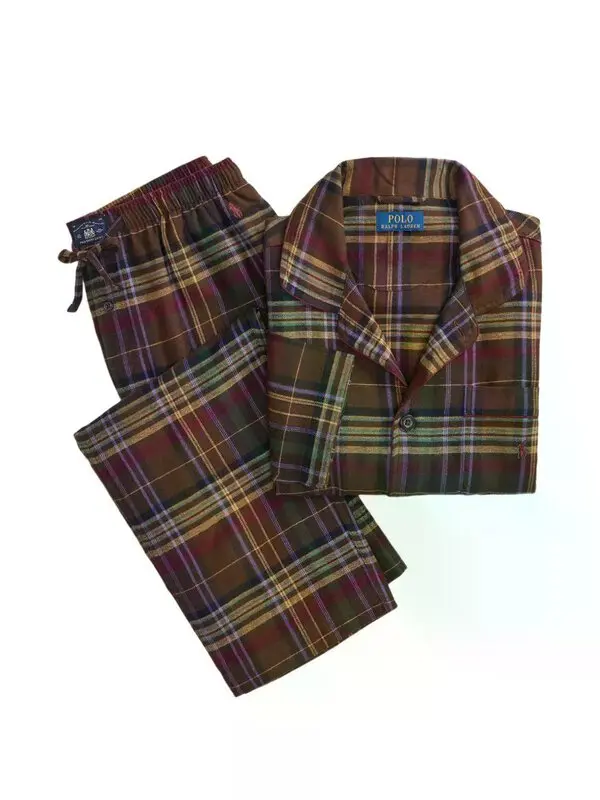 Polo Ralph Lauren Plaid Flannel Sleep Set - Brown