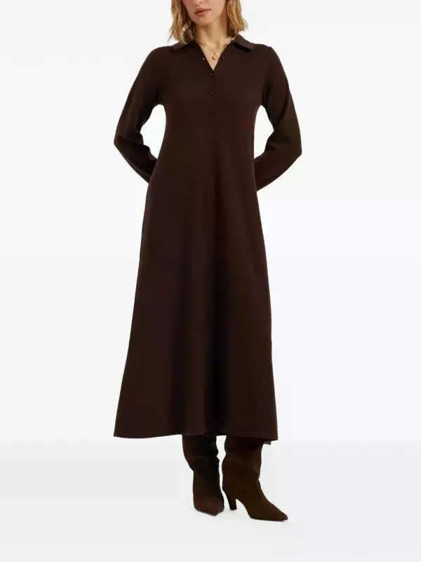 Chinti & Parker A-line Maxi Polo Dress - Brown