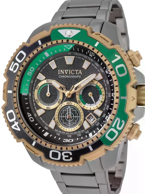 INVICTA Chronograph Watch With Dial And Link Bracelet - Black