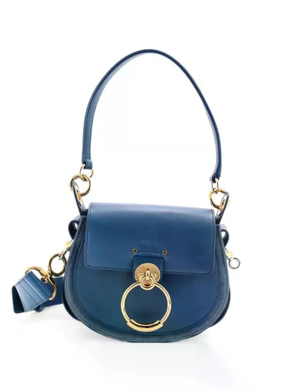 Chloé Tess Bag Leather Small Shoulder Bag - Blue