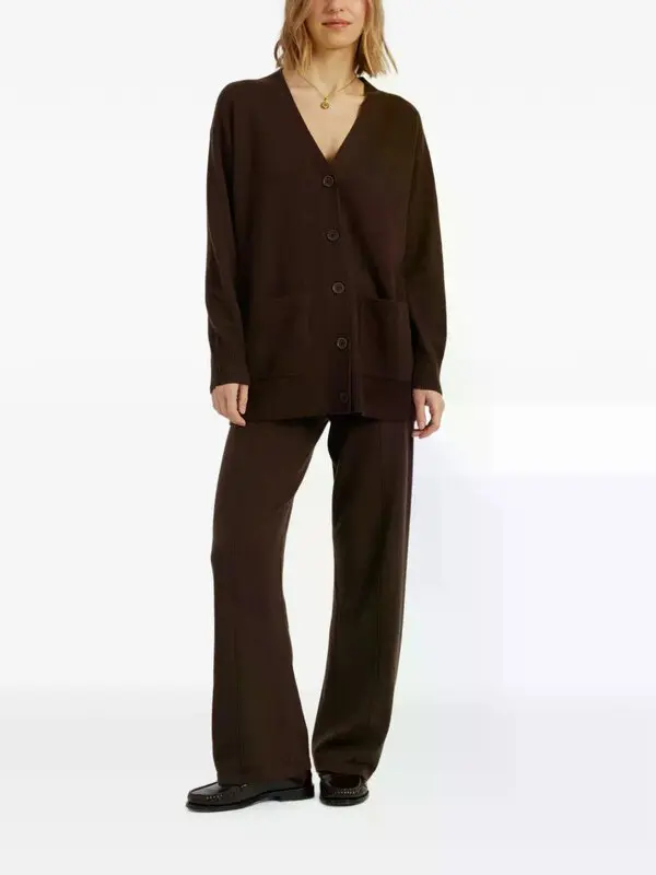 Chinti & Parker Basics Button-fastening V-neck Cardigan - Brown