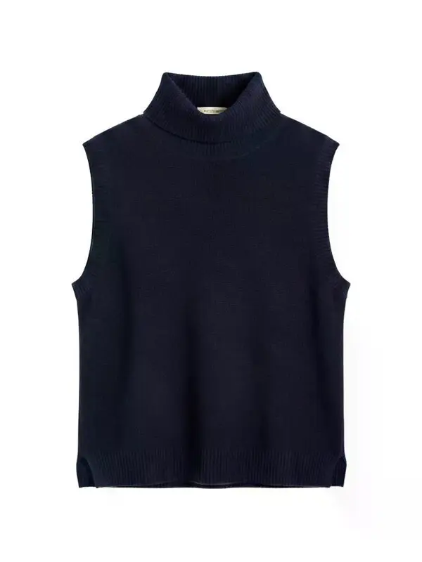 Chinti & Parker High-neck Sleeveless Sweater - Blue