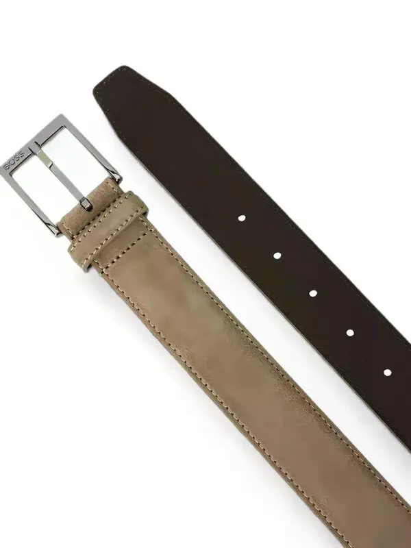 BOSS Suede-finish Buckle-fastening Belt
