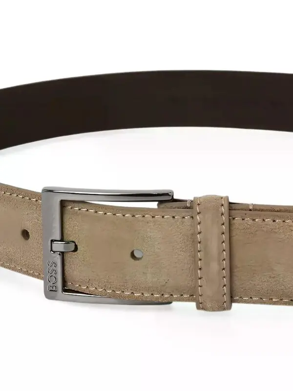 BOSS Suede-finish Buckle-fastening Belt
