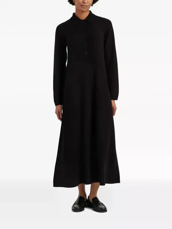 Chinti & Parker Basics A-line Polo-neck Maxi Dress