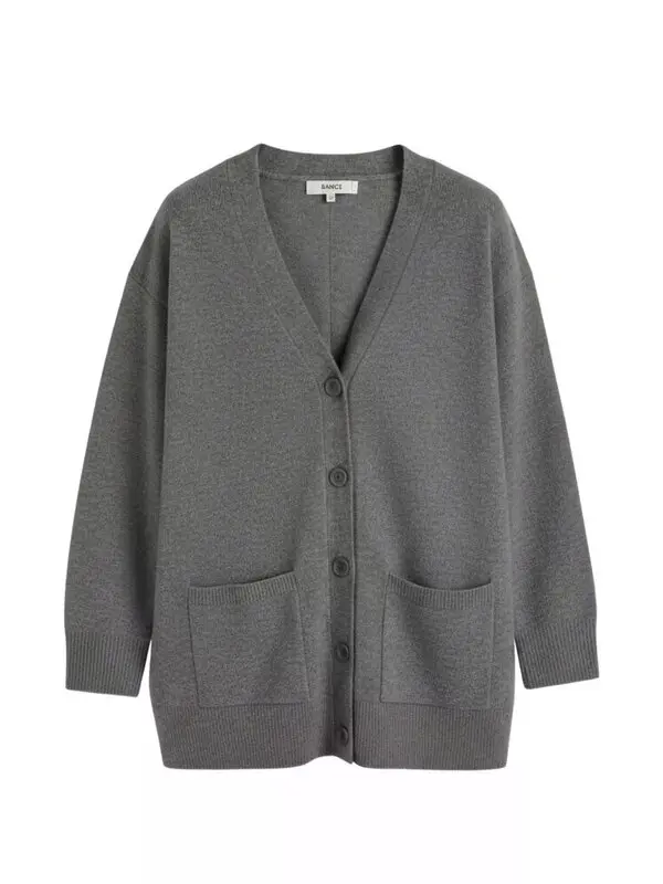 Chinti & Parker Basics Button-up Patch-pocket Cardigan - Grey