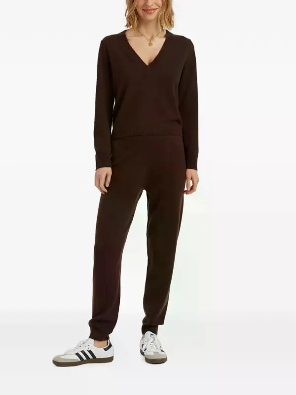 Chinti & Parker Seam Detail Cuffed Track Pants - Brown