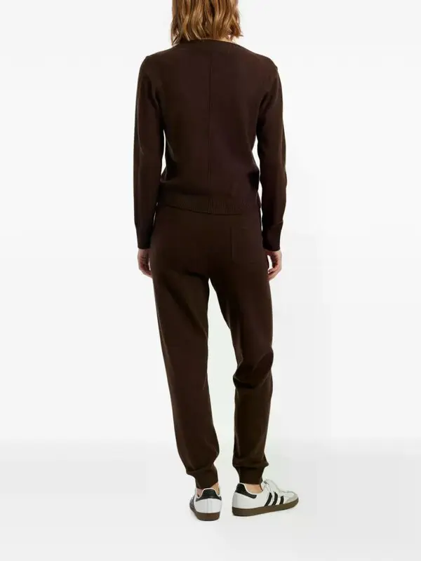 Chinti & Parker Seam Detail Cuffed Track Pants - Brown